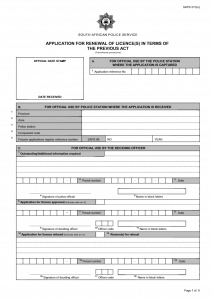 Download SAPS 517(e) - Firearm Licence Renewal using Previous Act ...