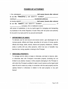Download Special Power of Attorney Form - FormFactory
